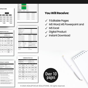 Project Management Bundle, Project Templates, Project Charter, Project ...