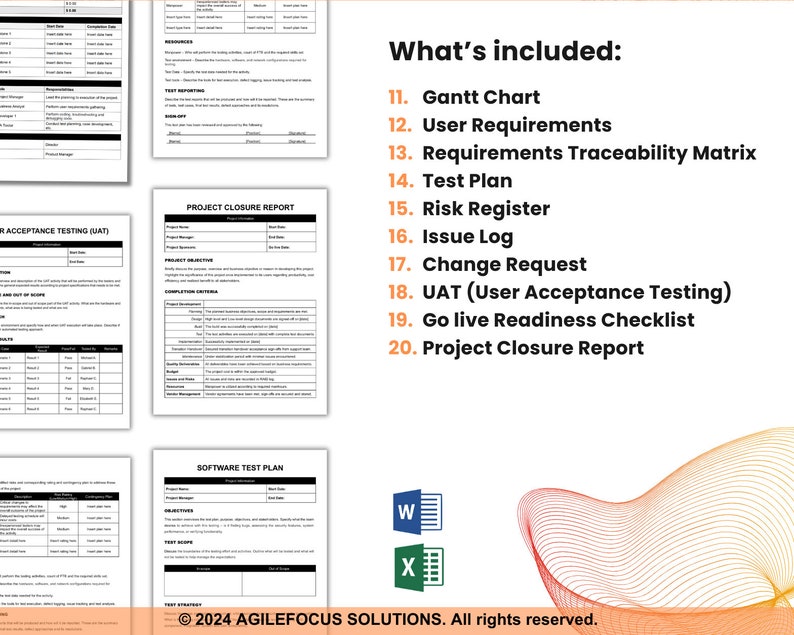 Project Management Bundle, Project Templates, Project Charter, Project ...