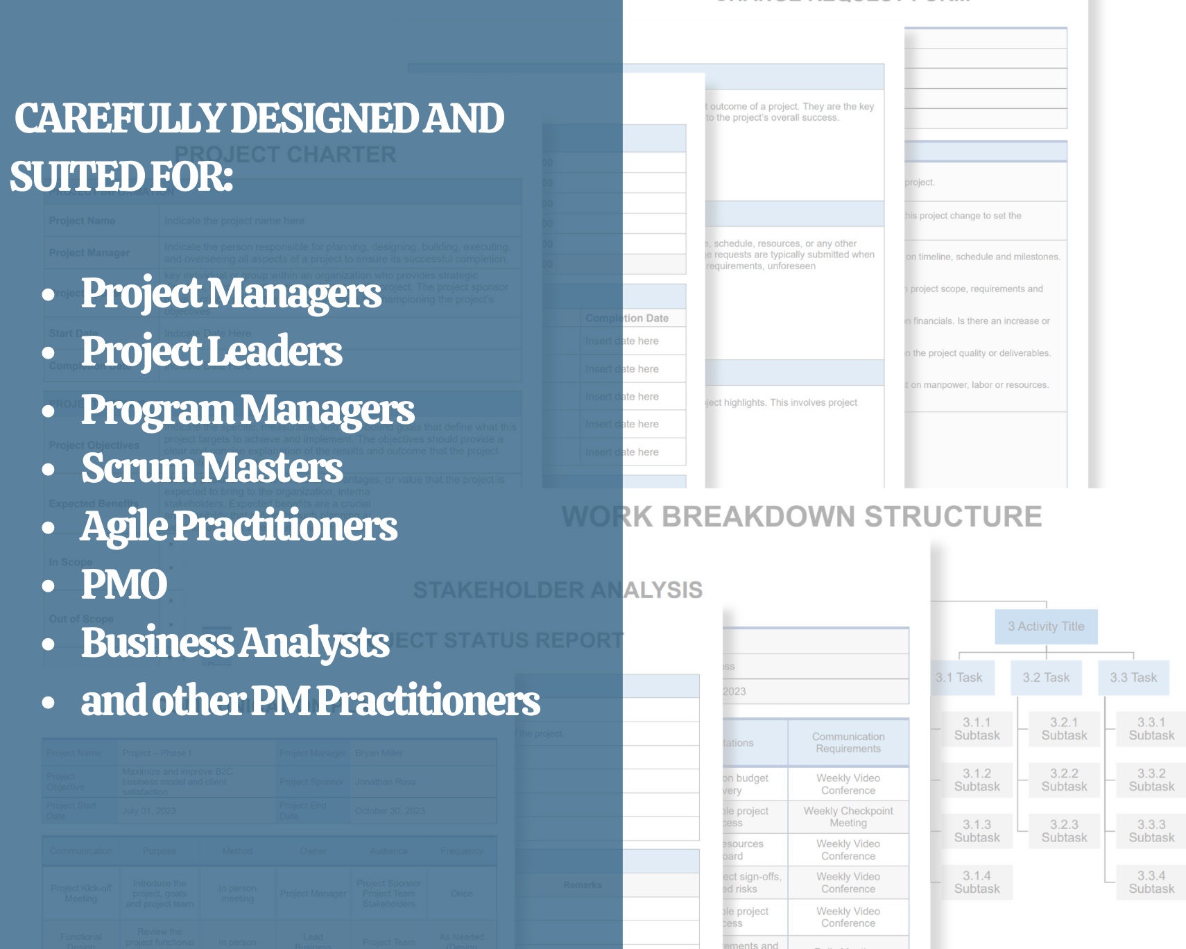 Project Management Bundle Project Templates Project Charter - Etsy Canada