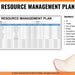 Resource Planning Spreadsheet, Resource Management Plan, Resource ...
