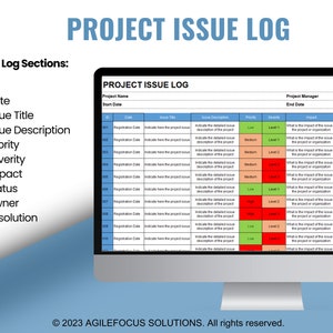 Issue Log Issue Tracker Issue Register RAID Log Issue - Etsy