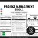 Project Management Bundle, Project Templates, Project Charter, Project ...