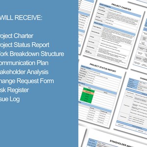 Project Management Bundle Project Templates Project Charter - Etsy