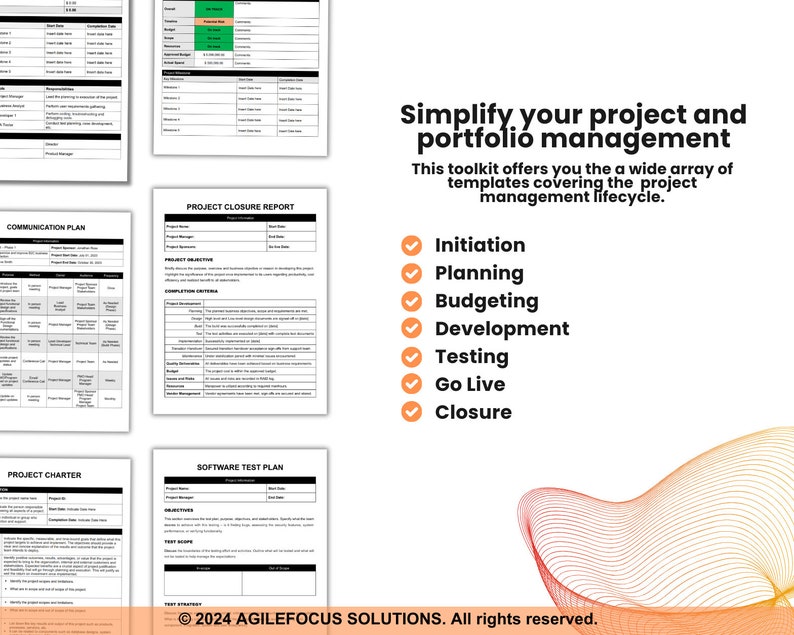 Project Management Bundle, Project Templates, Project Charter, Project ...