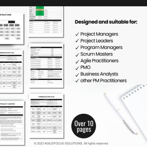 Project Management Bundle, Project Templates, Project Charter, Project ...