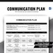 Communication Plan Template, Project Management, Project Template ...