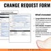 Change Management, Change Request Form, Project Management, Project ...