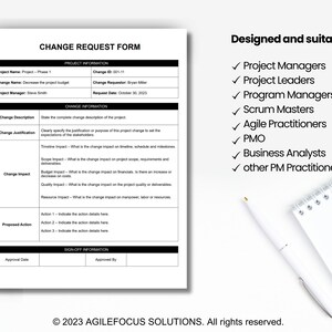 Change Management, Change Request Form, Project Management, Project ...