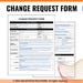 Change Management, Change Request Form, Project Management, Project ...