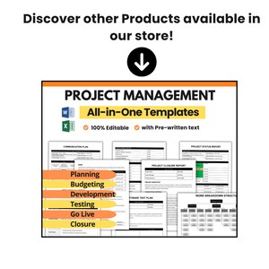 Work Breakdown Structure, Project Management Template, Project Planner ...