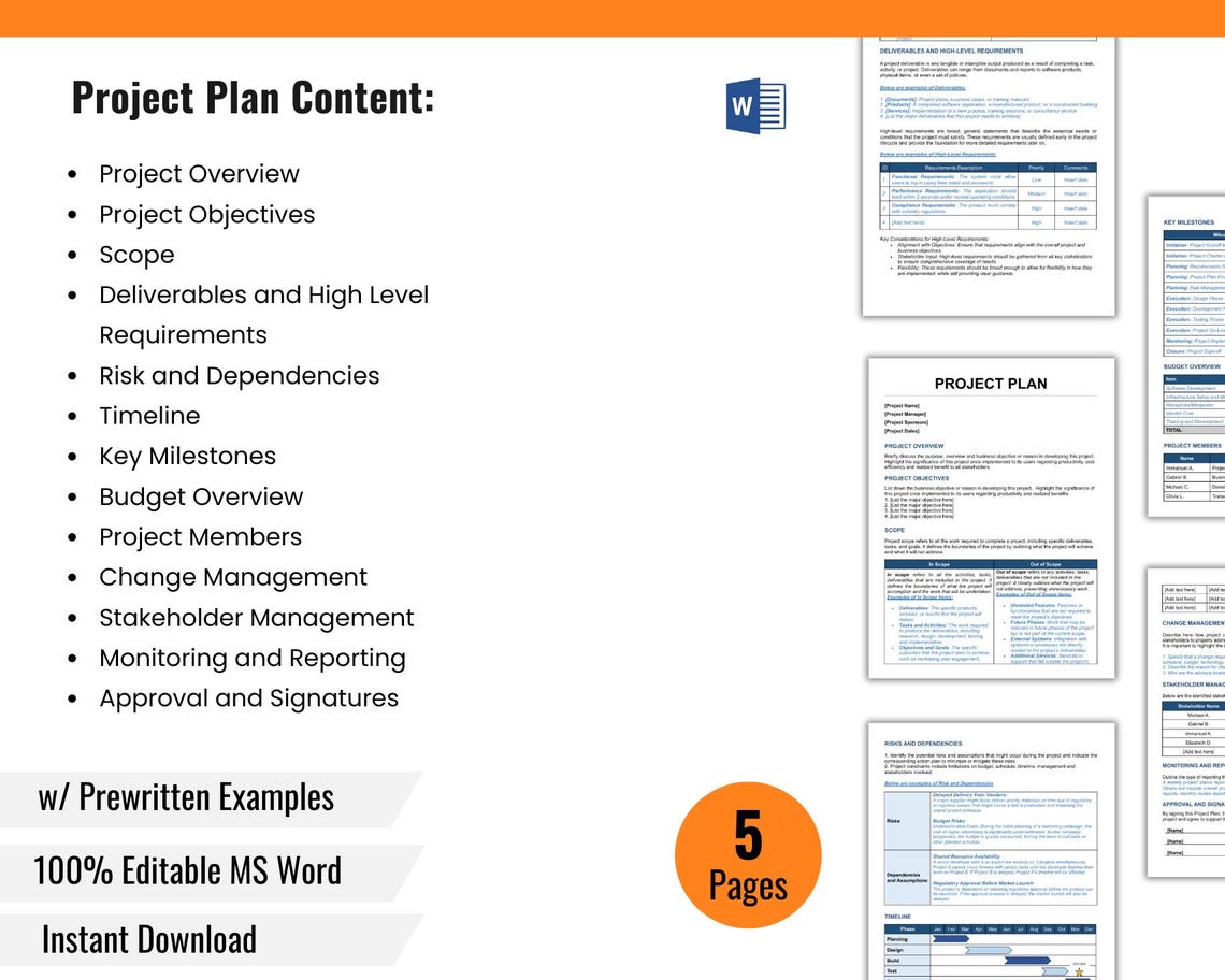 Project Plan, Project Management, Project Planner, Project Manager ...