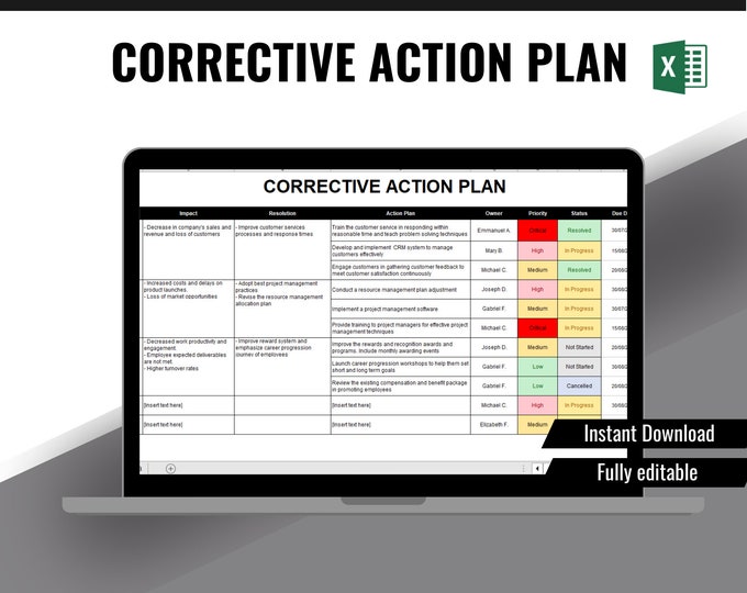 Action Item Tracker Spreadsheet, Excel To-do List and Task Tracking ...