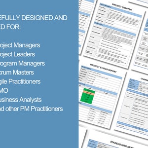 Project Management Bundle Project Templates Project Charter - Etsy
