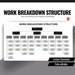 Work Breakdown Structure, Project Management Template, Project Planner ...