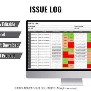 Issue Log, Issue Tracker, Issue Register, RAID Log, Issue Management ...