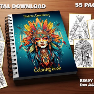 55 Pages of Native Americans Coloring Book | PDF | Printable Coloring ...