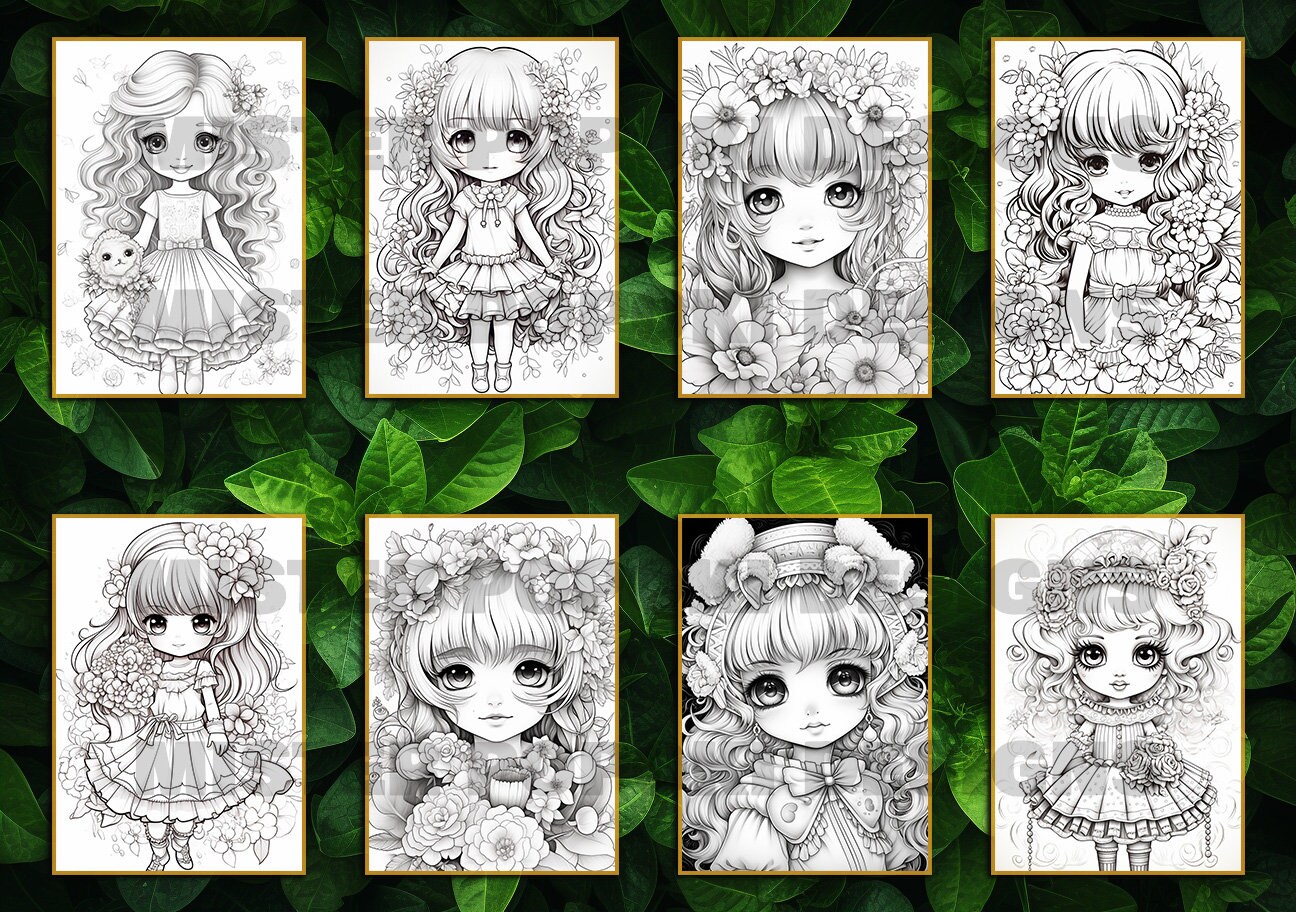 Cute Dolls Coloring Book PDF – 35 Easy Printable Coloring Pages for ...