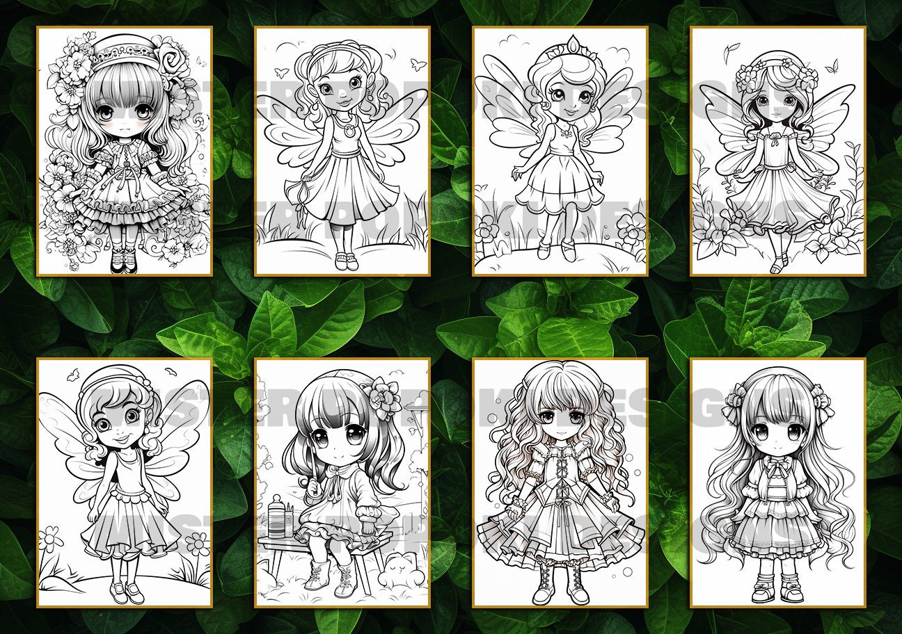 35 Pages of Cute Dolls Coloring Book | PDF | Printable Coloring Pages ...