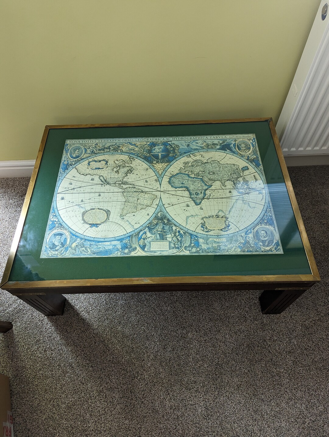 Campaign Style World Map Coffee Table - Etsy
