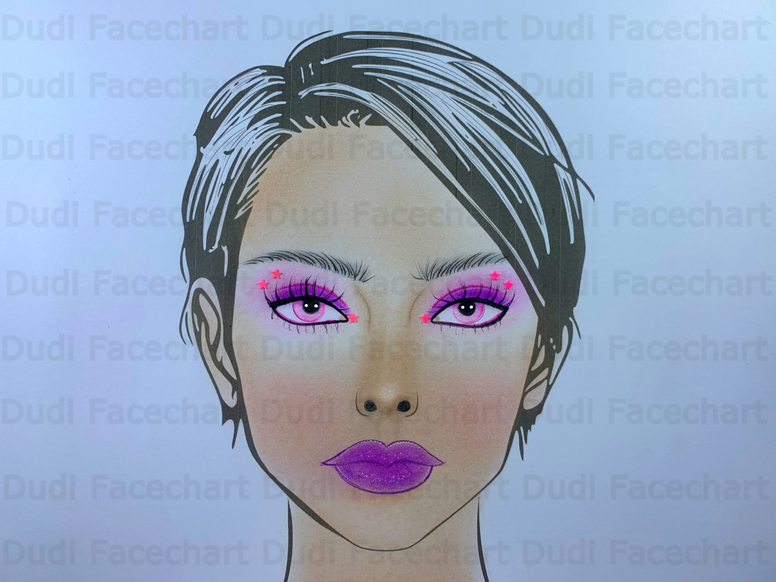 Printable Face Chart Templates for All the Makeup Lovers & - Etsy