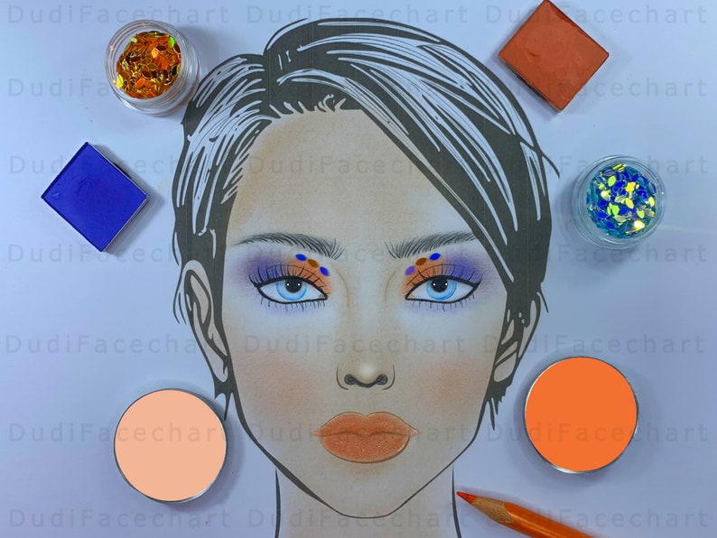 Printable Face Chart Templates for All the Makeup Lovers & - Etsy