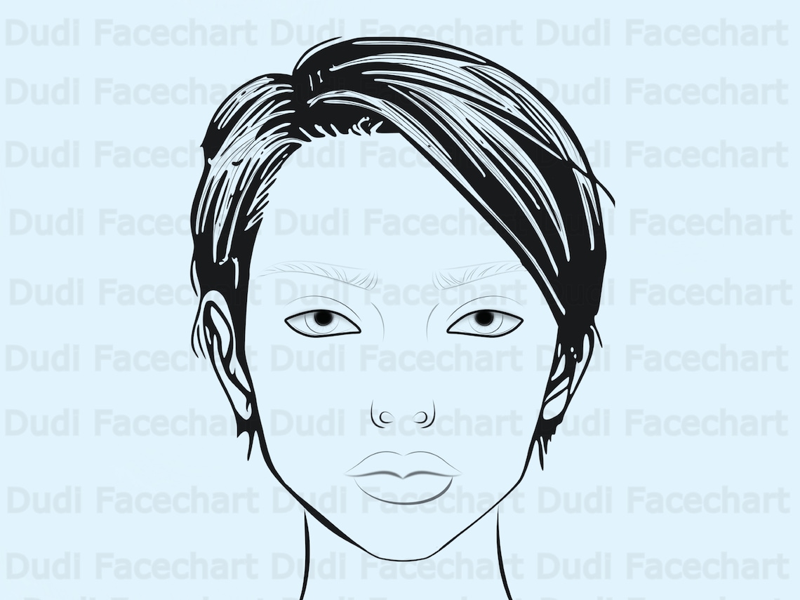 Printable Face Chart Templates for All the Makeup Lovers & - Etsy