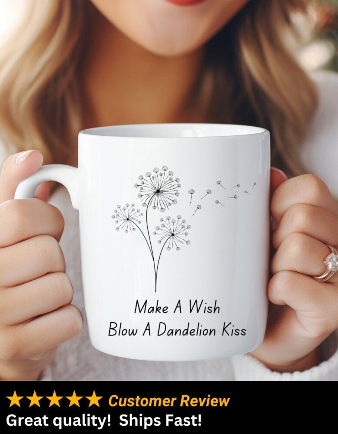 Dandelion Mug, Inspirational Mug Windflower Mug, Meditation Gift, Yoga ...
