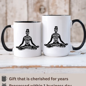 By Being Yourself Yoga Mug, Namaste Coffee Cup, Meditation Mug, Zen ...