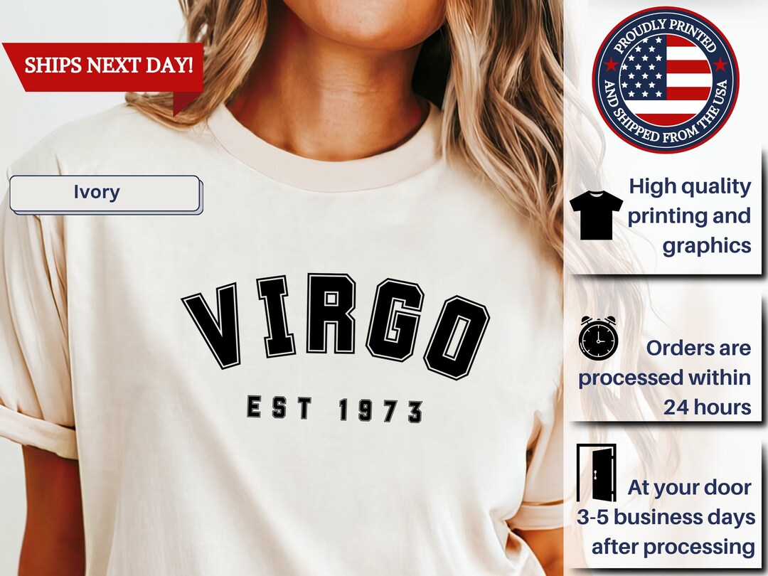 Comfort Colors Virgo Personalized Shirt Gift, Custom Virgo Sweatshirt, Zodiac Birthday Shirt ...