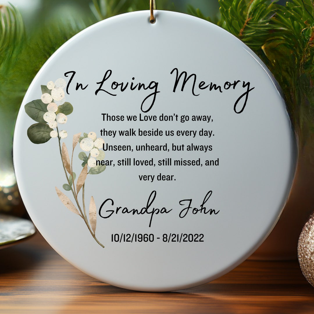 Personalized Memorial Christmas Ornament, Custom in Loving Memory ...