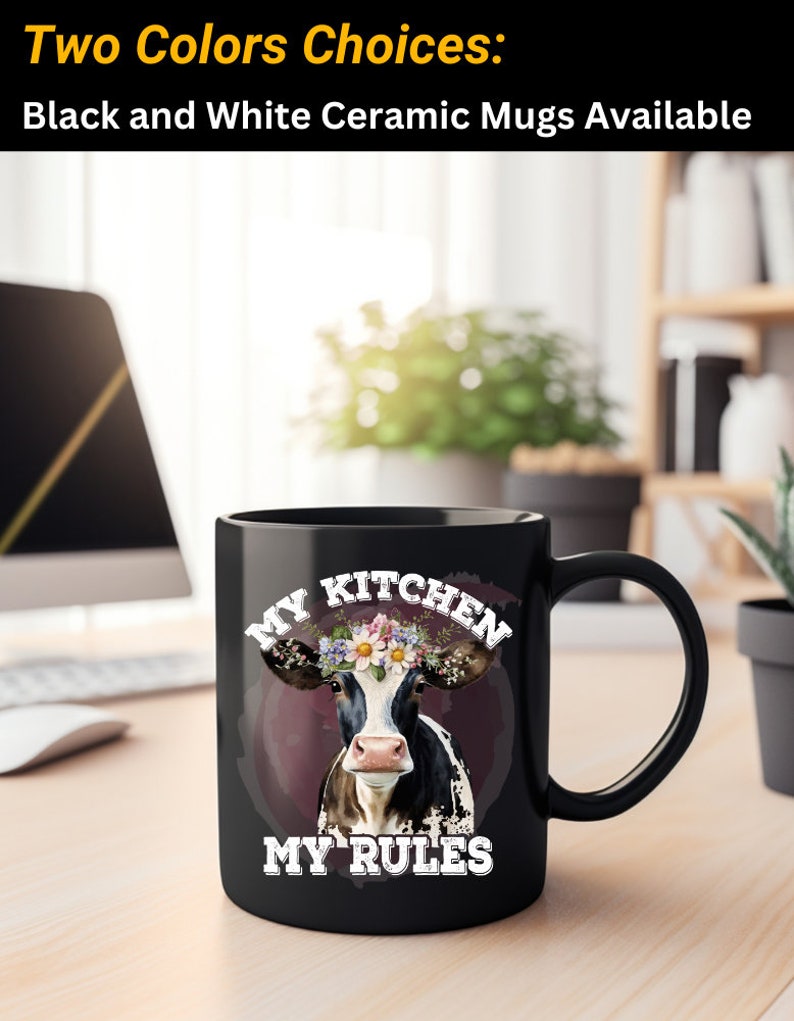 My Kitchen My Rules Mug,heifer Funny Mug, Sassy Cow Mug, Sarcastic Cup ...