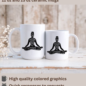 By Being Yourself Yoga Mug, Namaste Coffee Cup, Meditation Mug, Zen ...