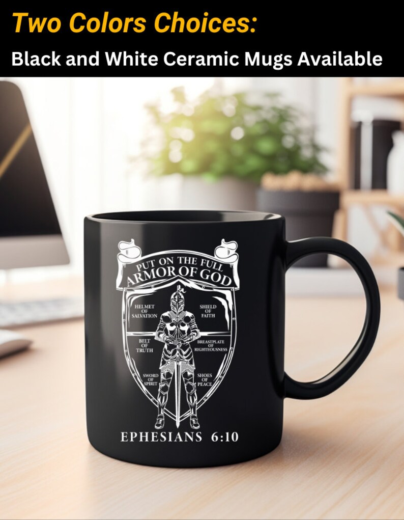 Jesus Put on the Full Armor of God Mug, Christian Gift, Faith Mug Gift ...