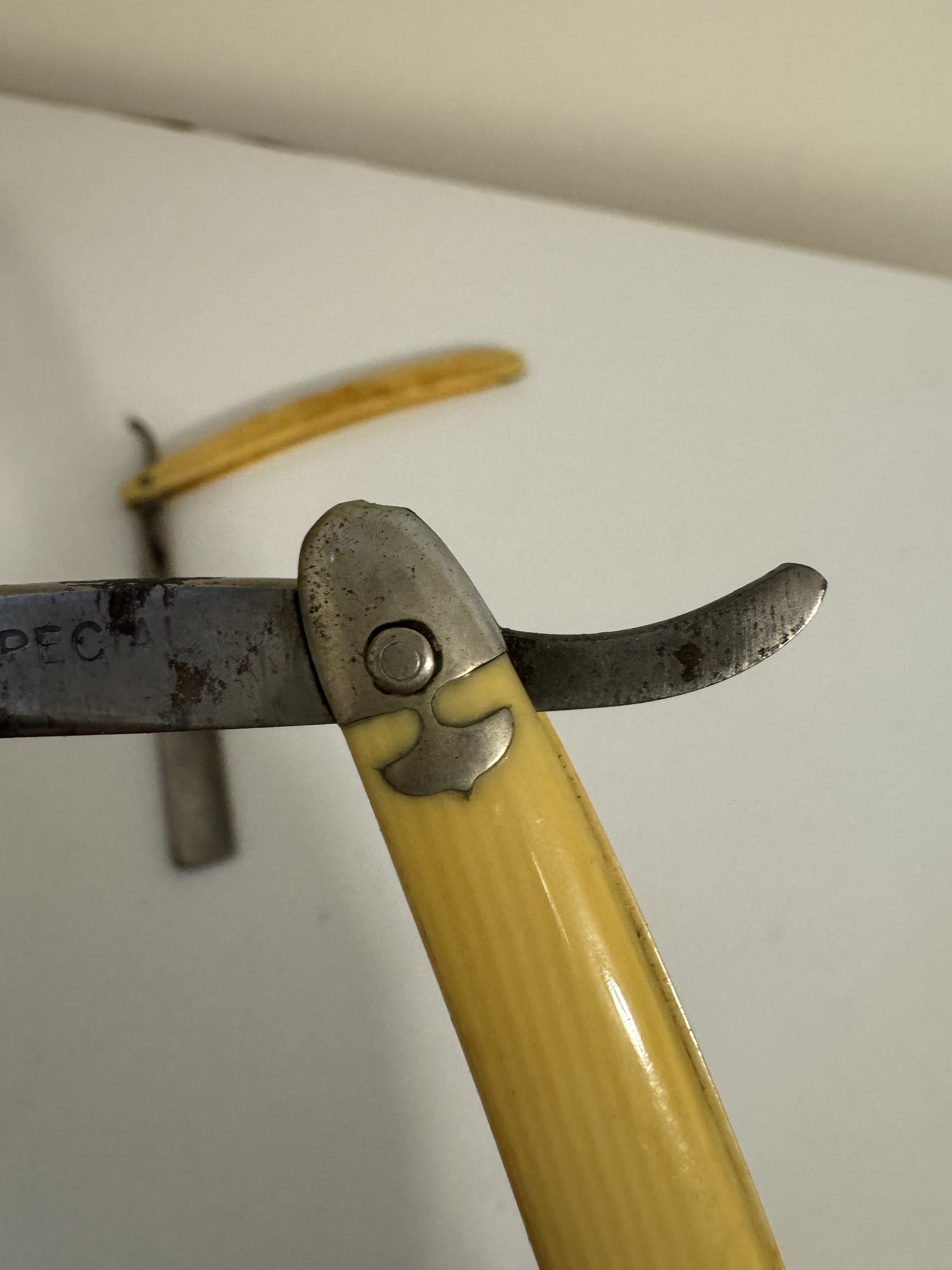 1940s Steel Straight Razor (2) - 3 Inch Blade - Made in the USA - Free ...