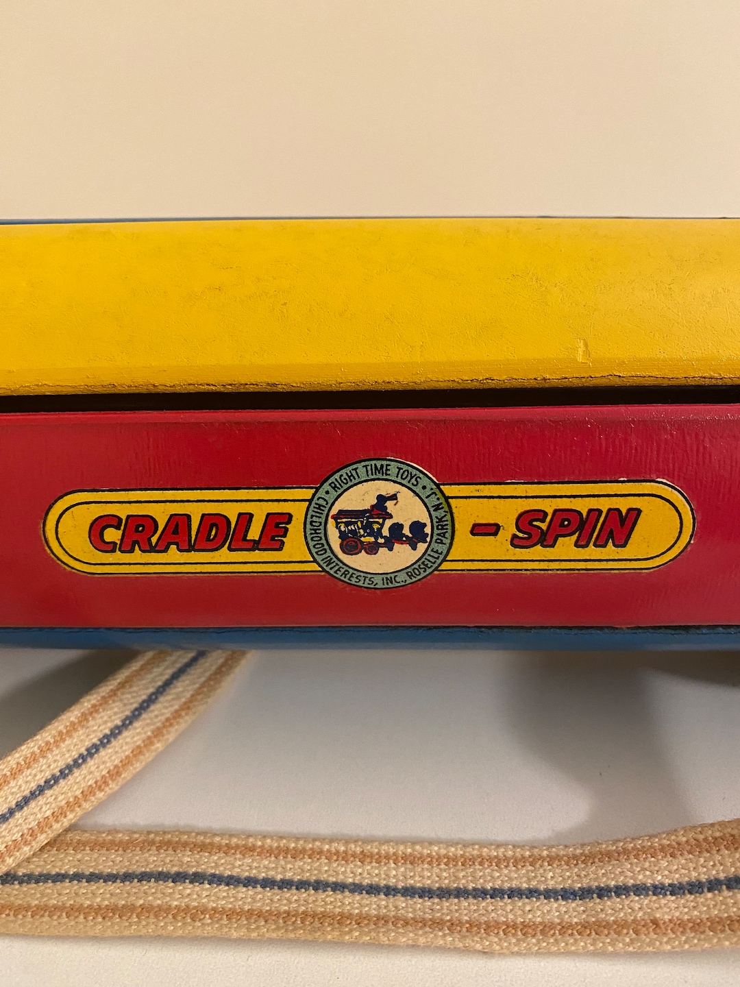 Vintage 1940s Childhood Interest Inc Wood Cradle Toys, Cradle Spin ...