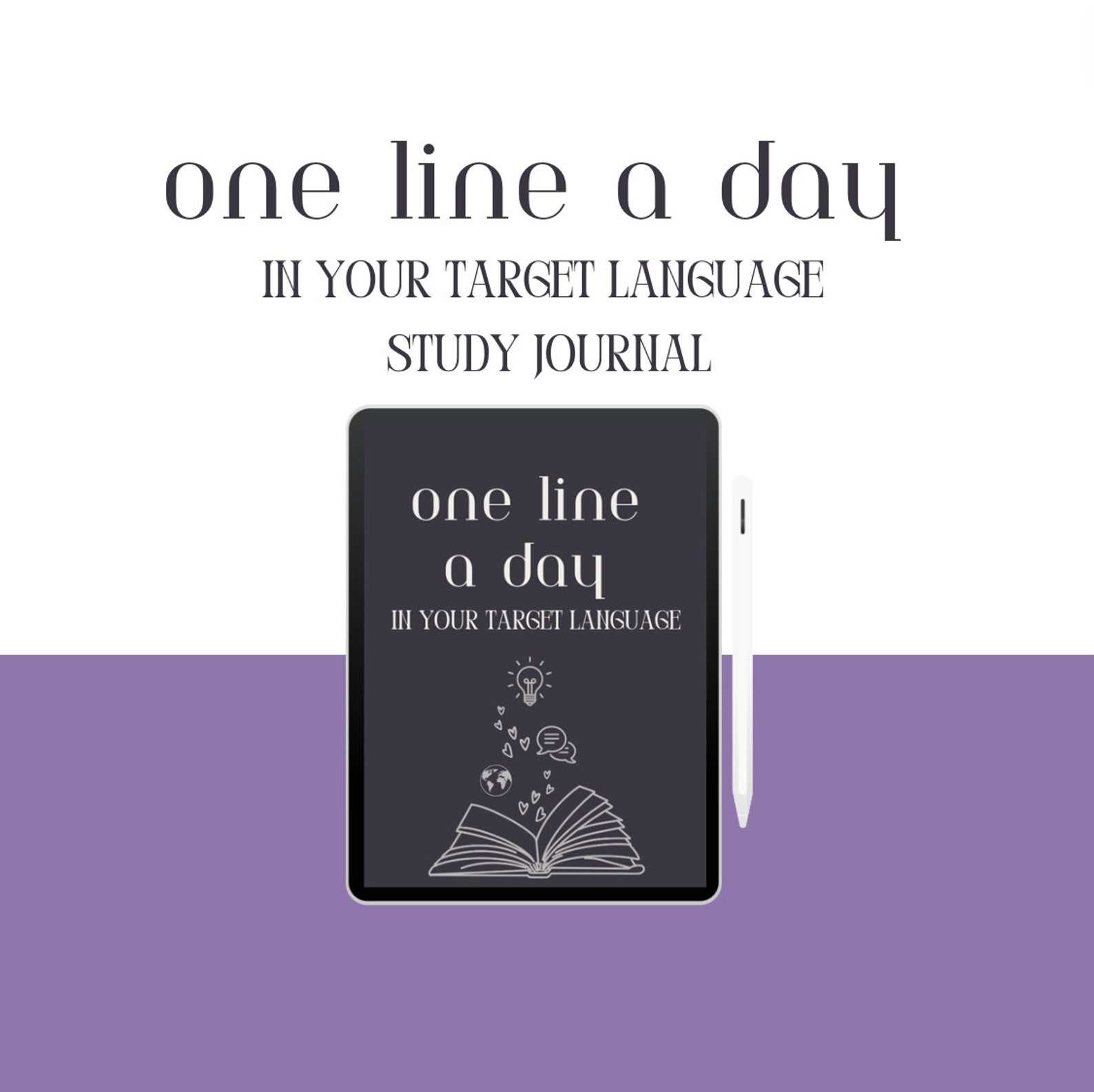 One Line a Day (in Your Target Language) Study Journal - Etsy