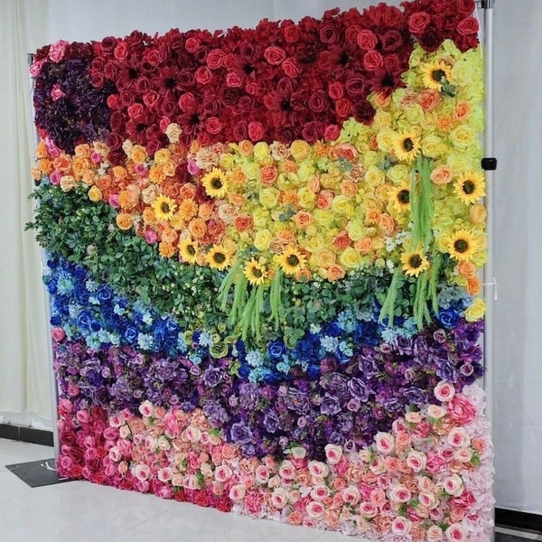 Silk Flower Wall Backdrop 8x8ft - Etsy