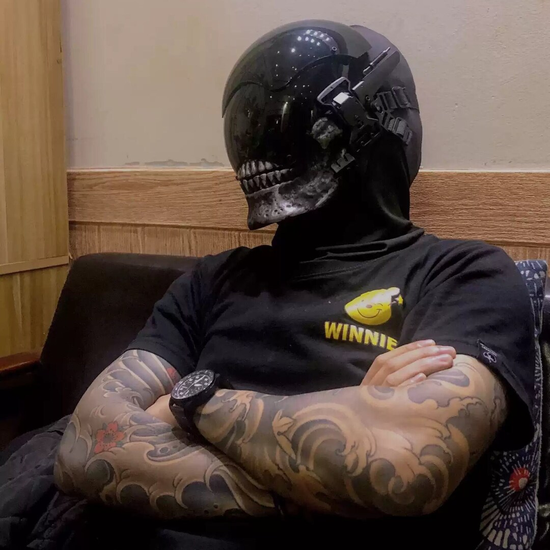 Cyberpunk Skull Mask Bloodsport Helmet Nightclub DJ Mask - Etsy