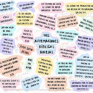 MY Daily Bible Affirmations Spanish Png Tumbler Wrap Digital ...