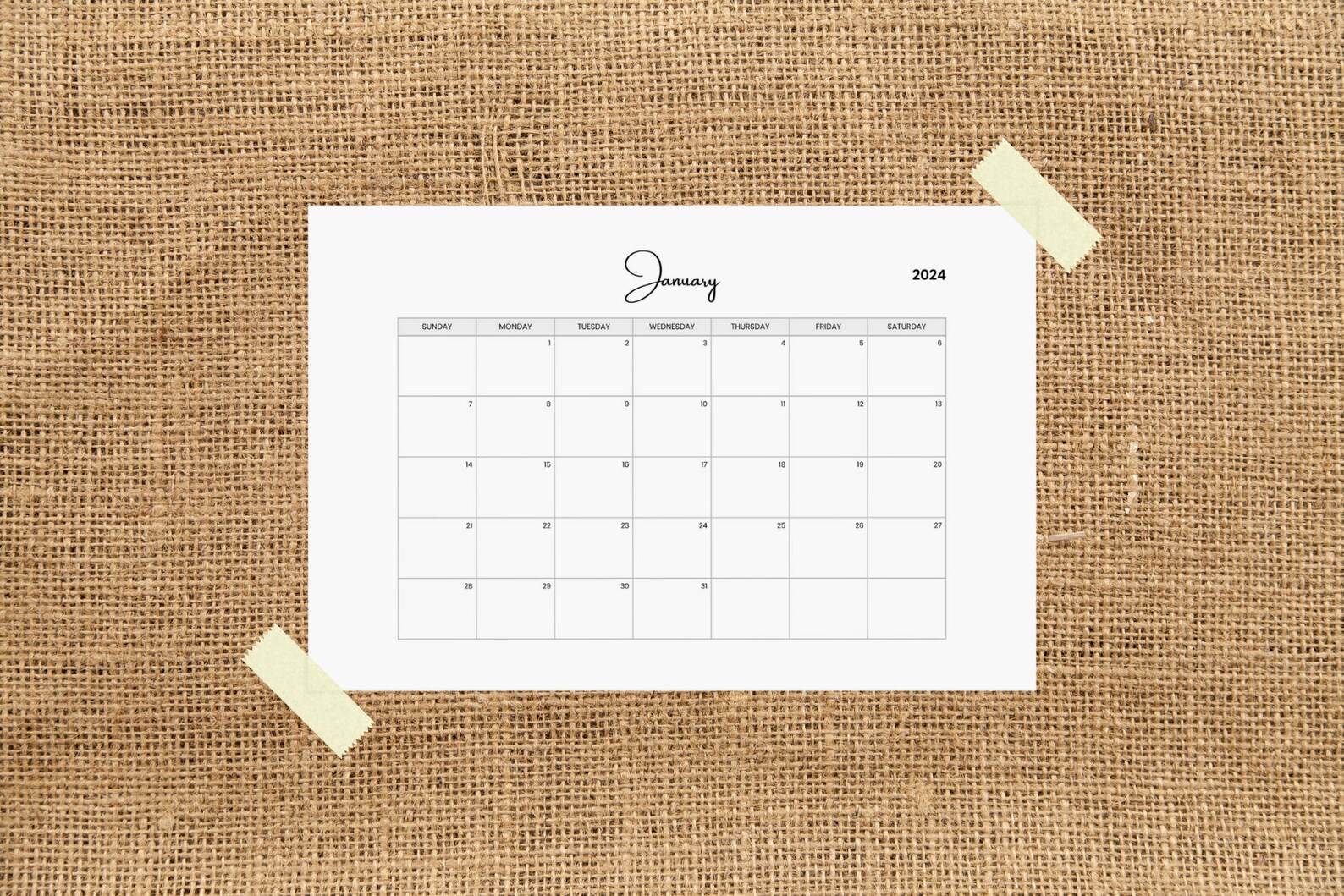 Printable 2024 Calendar in PDF High Quality 12 Month Calendar of 2024 ...