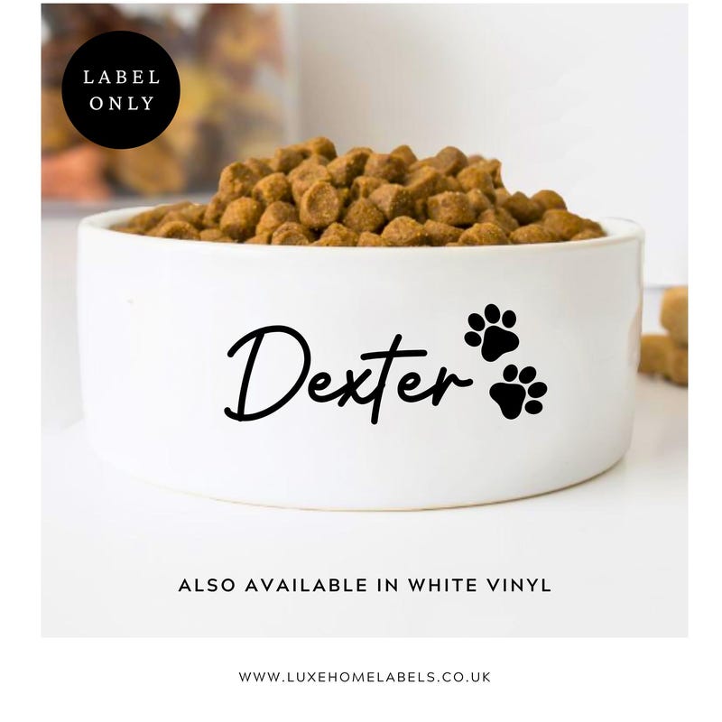 Custom Dog Bowl Name Label - Etsy UK