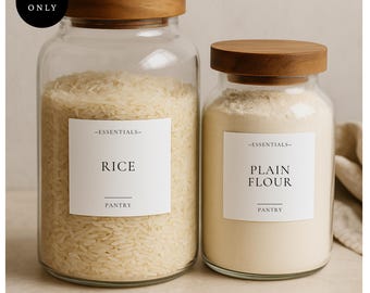 customisable pantry labels