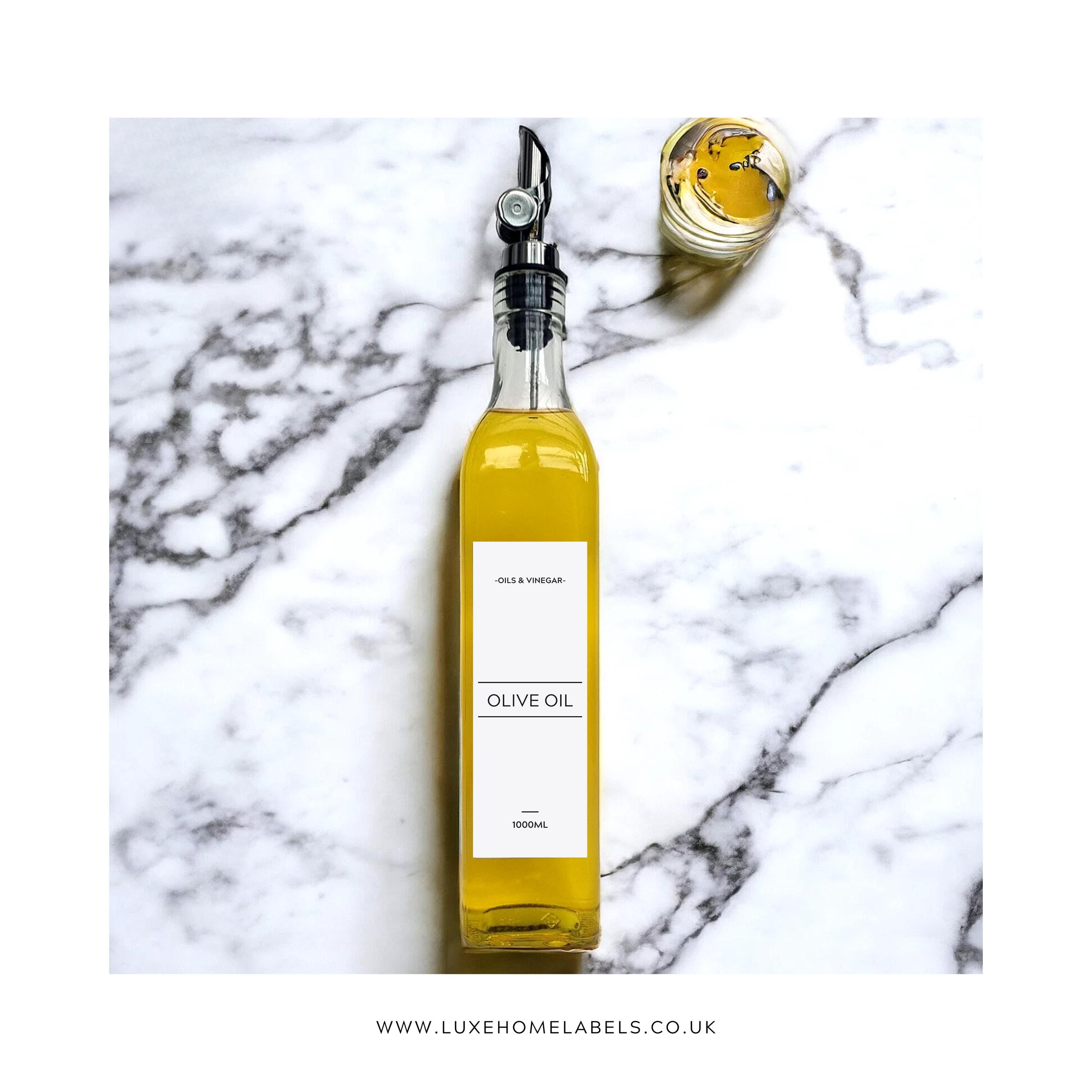 Personalised Oil & Syrup Bottle Labels: Water-resistant Matte Stickers ...