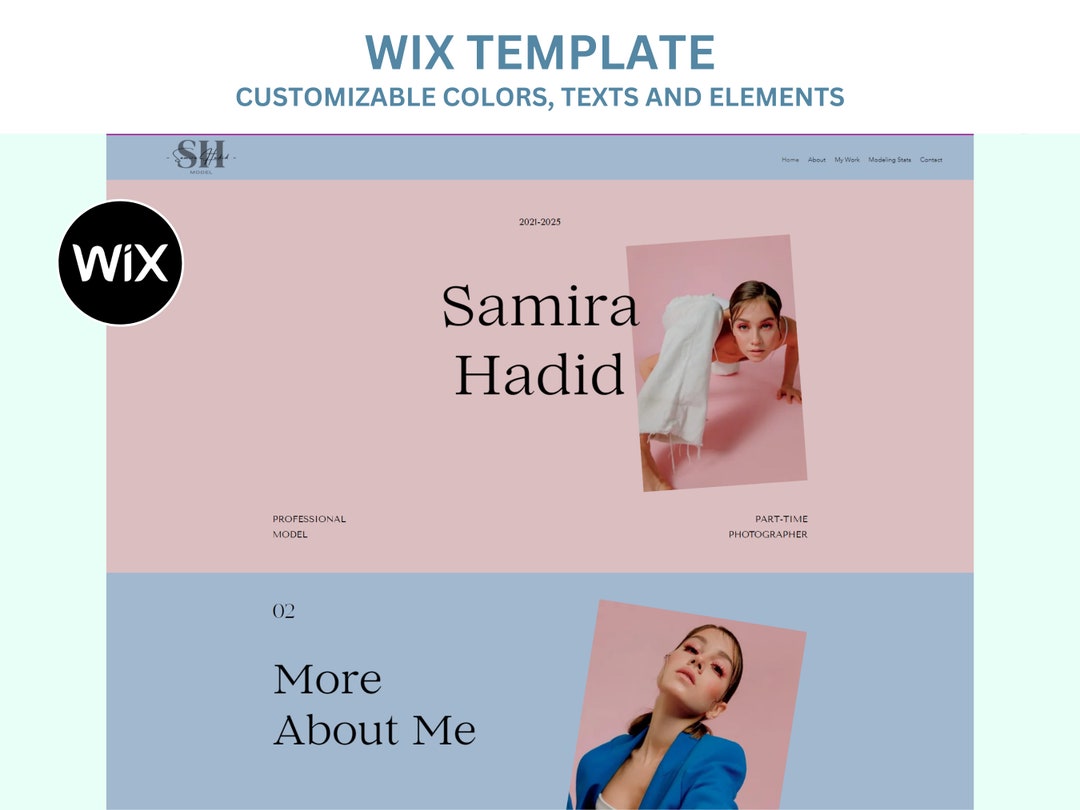 Fashion Model Website Wix Website Template Models Style - Etsy