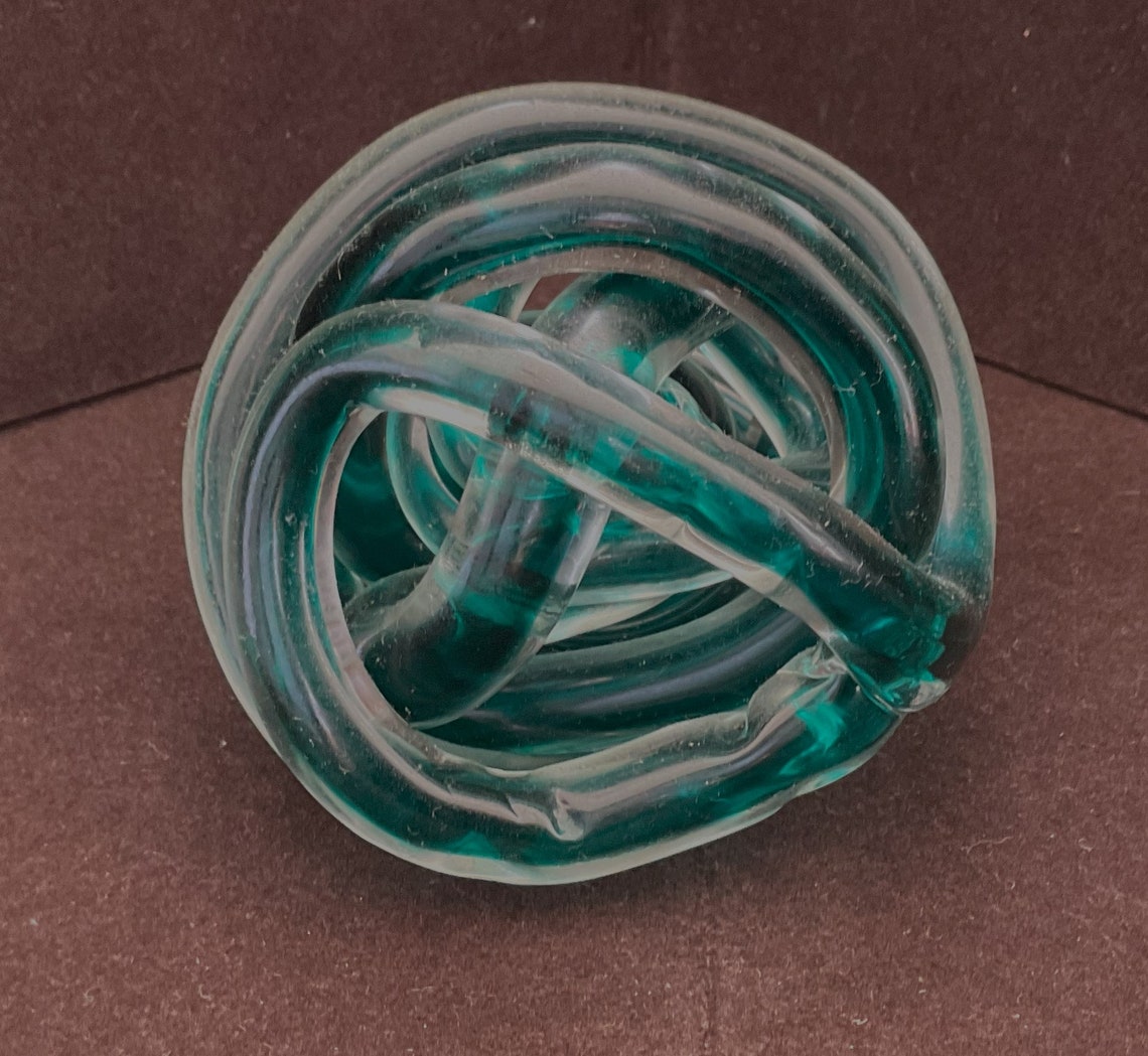 Mid Century Royal Blue Venetian Murano Knot Ball Paperweight - Etsy