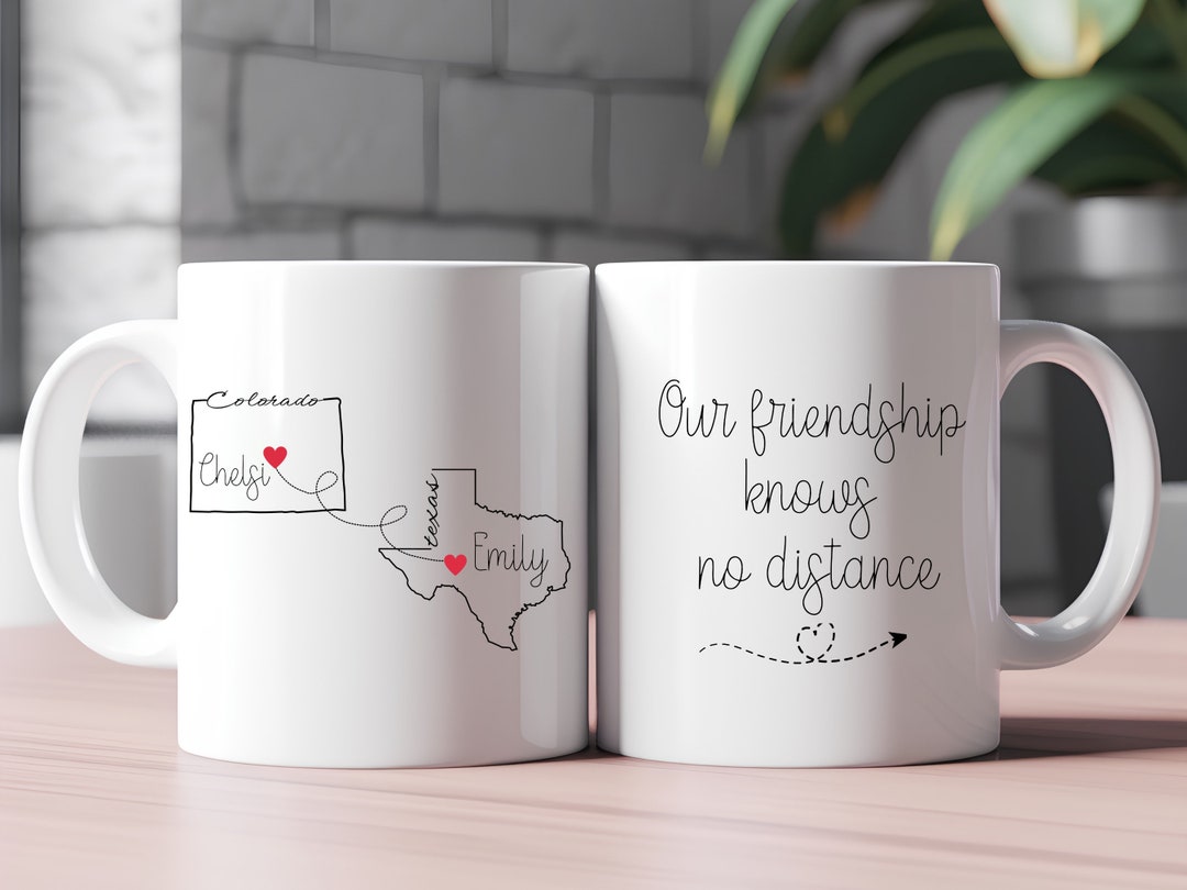 Personalized Friendship Mug, Long Distance Gift, Custom Coffee Cup ...