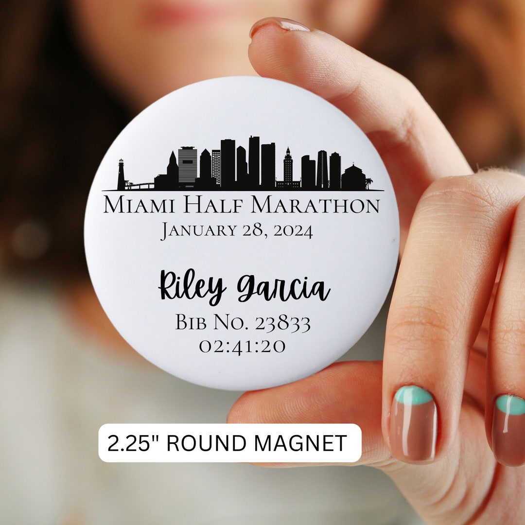 Personalized Running Magnet, Custom Marathon Finisher Magnet, Half ...