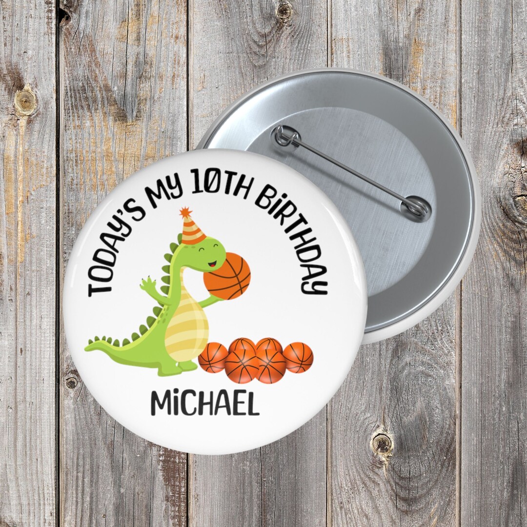 Personalized Birthday Pin, Customized Name Birthday Pin, Custom Year ...