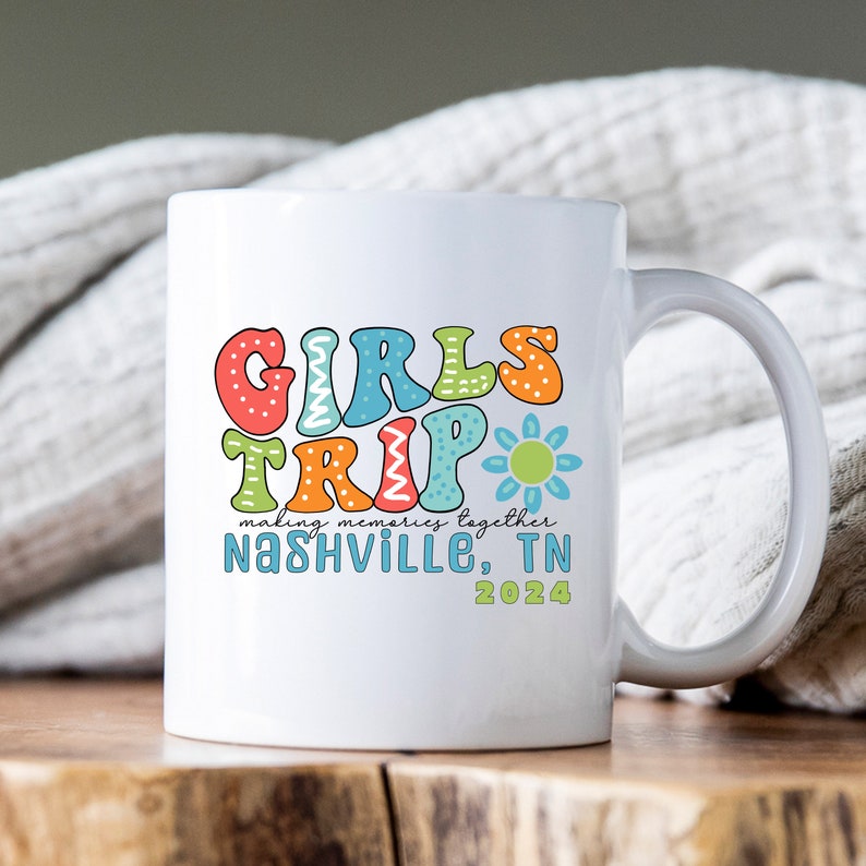 Custom Girls Trip 2024 Mug, Personalized Girls Trip Mug, Personalized ...