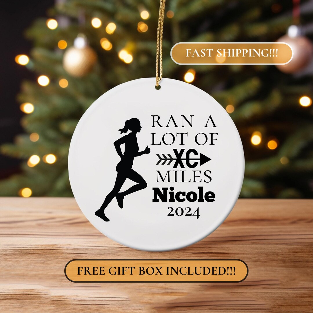 Personalized Running Ornament, Personalized Cross Country Ornament ...